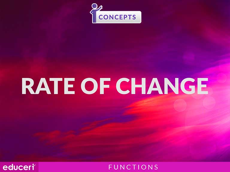 Concepts Rate Of Change Lesson Plans