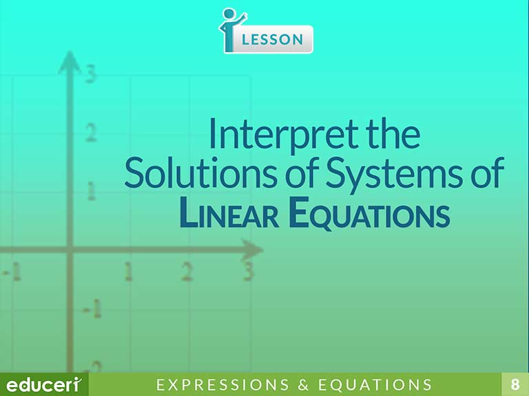 Graph a System of Linear Equations | Lesson Plans
