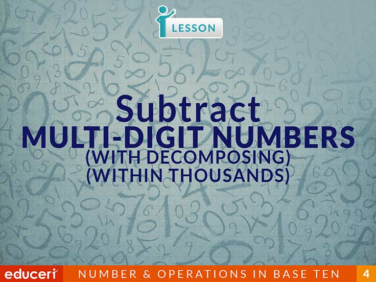 Subtract Whole Numbers (Standard Algorithm) | Lesson Plans