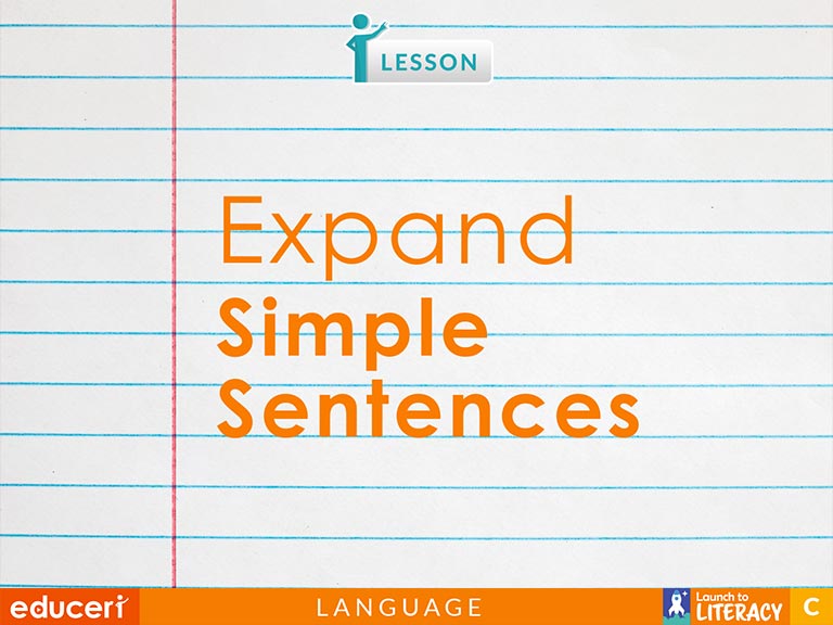 Expand Simple Sentences Lesson Plans